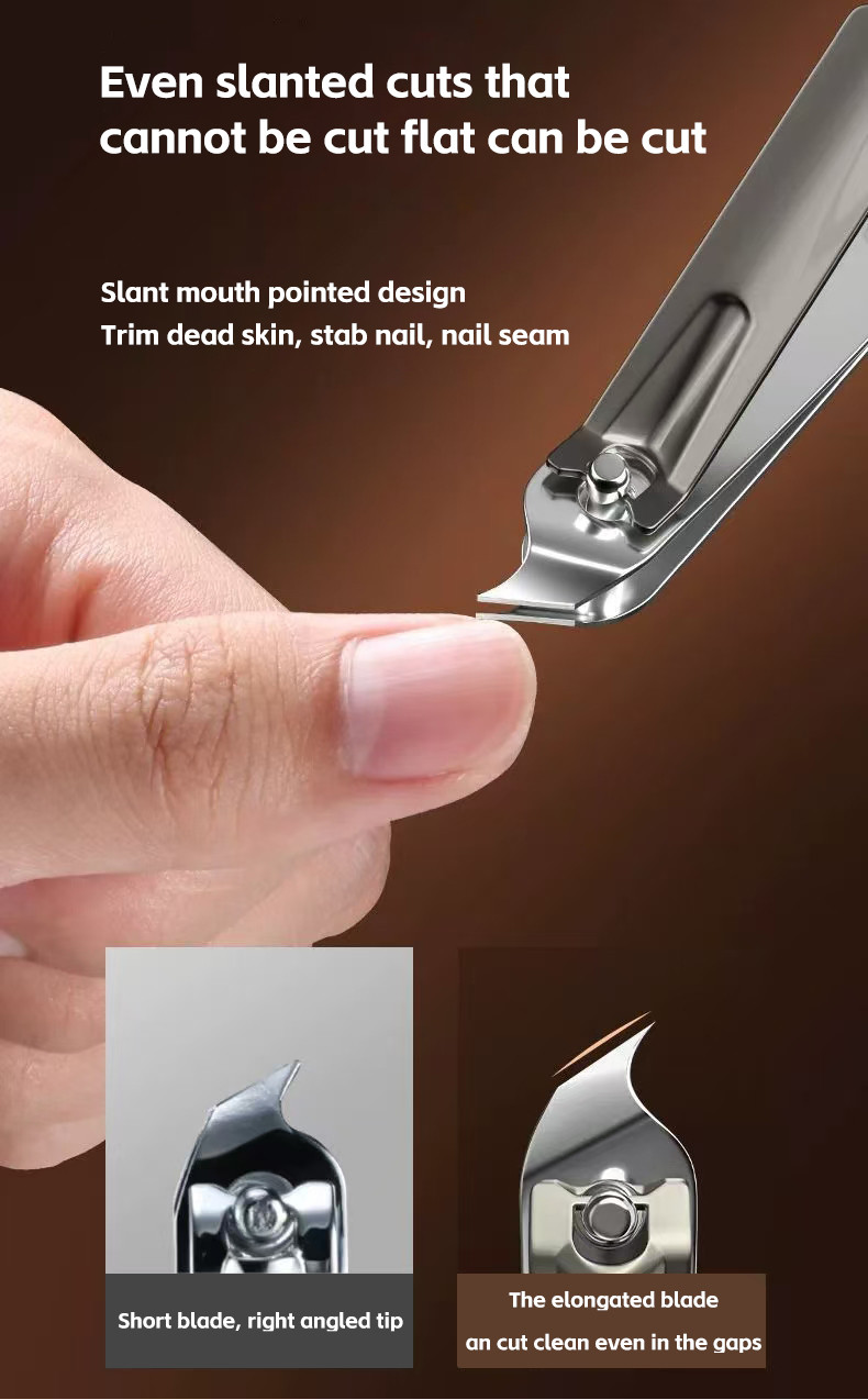 10pcs Stainless Steel Nail Clipper Anti-Splash Nail Cutter Full Set ...