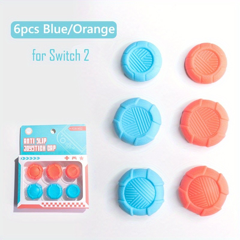 6Pcs Thumb Stick Grip Caps for Nintendo Switch 2 Joycon Thumbstick Case ...