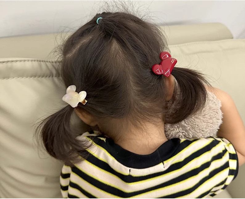 KF720 Korean girl super cute acetate ear alligator clip hairpin women ...