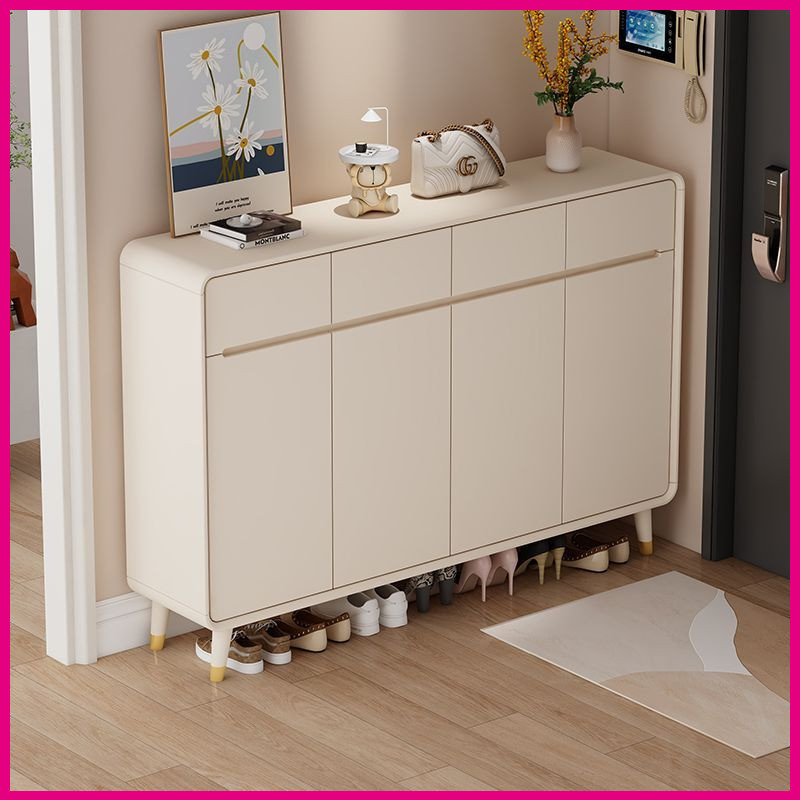 Shoe Cabinet Home Cream Style 160cm Rounded Corner Shoe Cabinet Outdoor ...