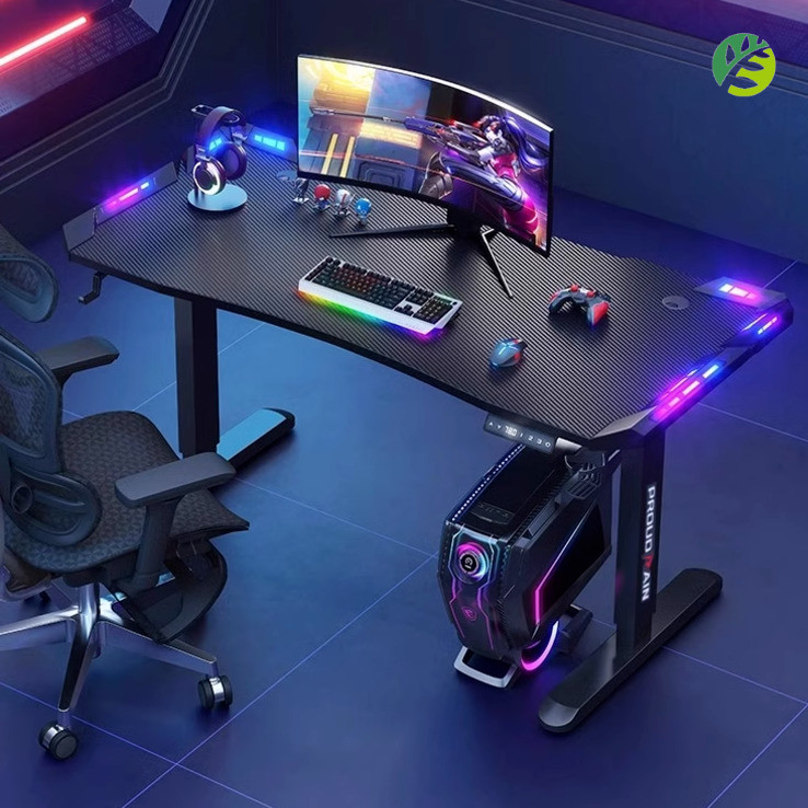 GT Computer Table Electric Lifting And Chair Set Home Computer Study ...