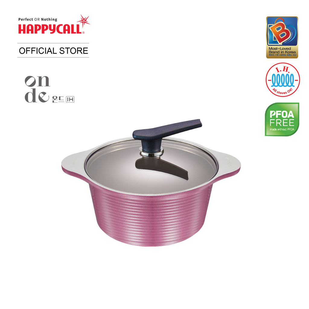 Happycall Onde I.H. 20cm "Hi-pure Ceramic" Die-cast Stock Pot - 4003 ...