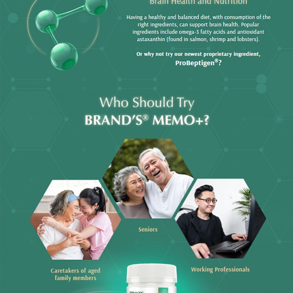 [Bundle of 3] BRAND'S® MEMO+ Brain Health Supplement with ProBeptigen ...