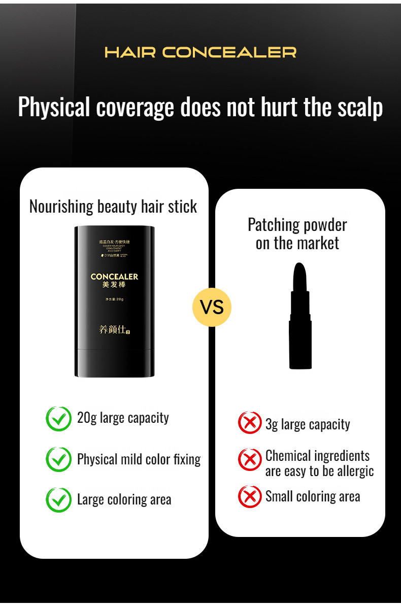 Cover Gray Hair Hair Color Stick/Waterproof And Sweat-Proof Hair Dye ...
