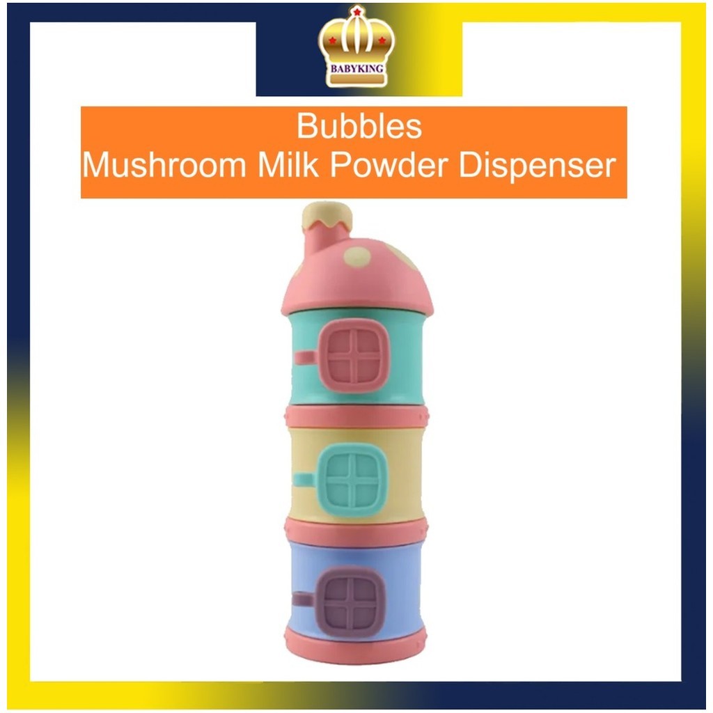 Bubbles Mushroom Milk Powder Dispenser (RAINBOW) | Shopee Singapore