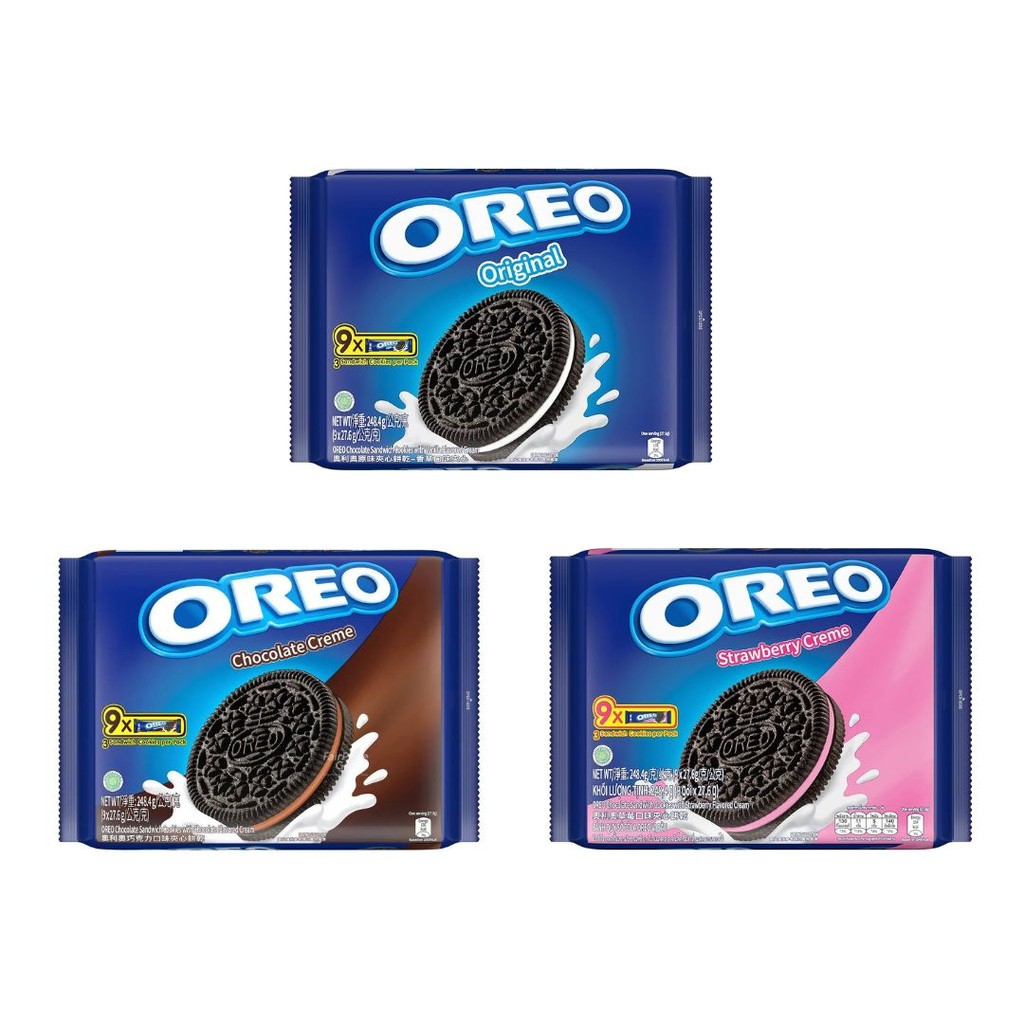 Oreo Multipack Vanilla/Chocolate/Strawberry (9 x 27.6g) | Shopee Singapore