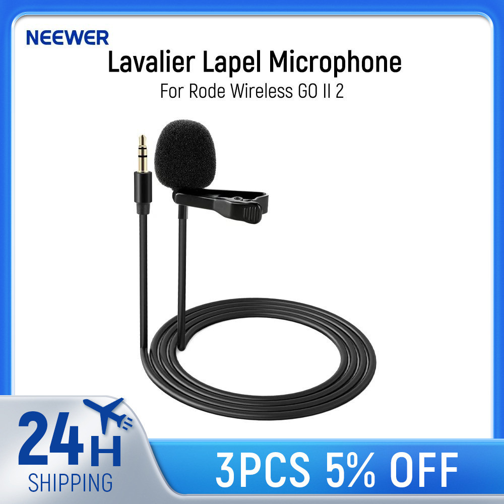 Neewer Lavalier Lapel Microphone For Rode GO II 2 DJI Wireless Mic ...