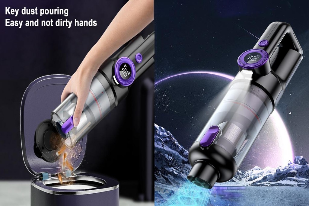 MO| Cordless Handheld Vacuum Cleaner Cyclone Dust Cup Car Vacuum ...