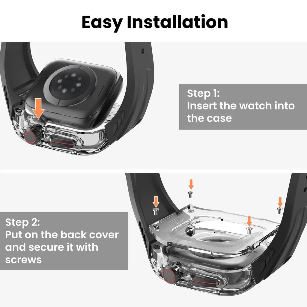 Transparent Modification Kit For iWatch 10 9 8 7 46mm 49mm 40mm 41mm ...