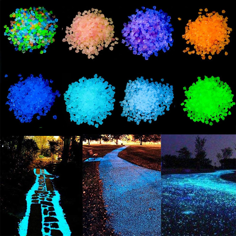 2000pcs/pack 3-5mm Luminous Sand Home GardenYard Path Lawn Decoration ...