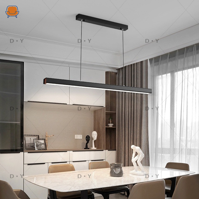 QW 80CM 100CM LED Rectangular Cuboid Pendant Light Modern Chandelier ...