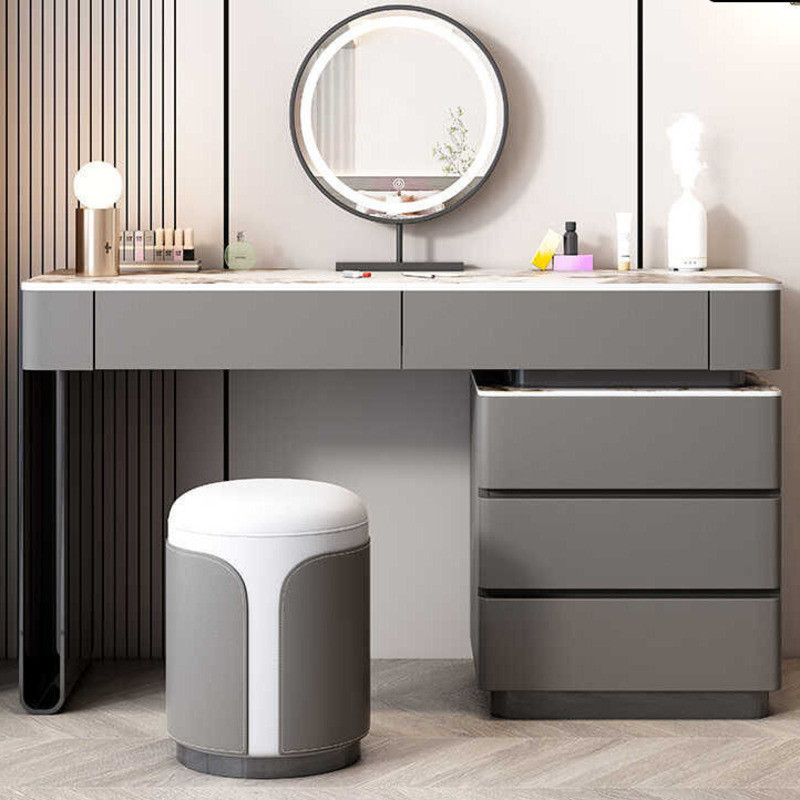 All Solid Wood Cream Style Slate Storage Drawer Cabinet Integrated ...