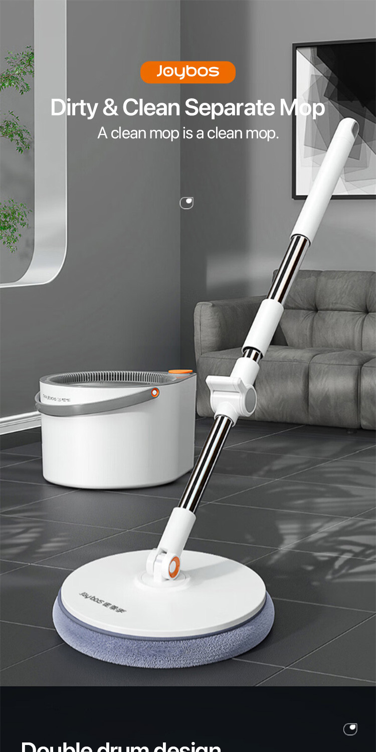 Joybos M16Plus Self Wash Spin Mop White Spinner Flat 360 Rotating ...