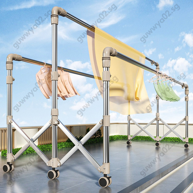 Clothes Drying Rack Indoor Stainless Steel Outdoor Retractable Clothes ...