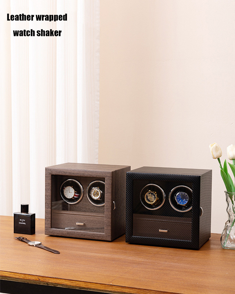 BLUETIDE Watch Winder Box Automatic for 2 Slots Wood Watch box With ...