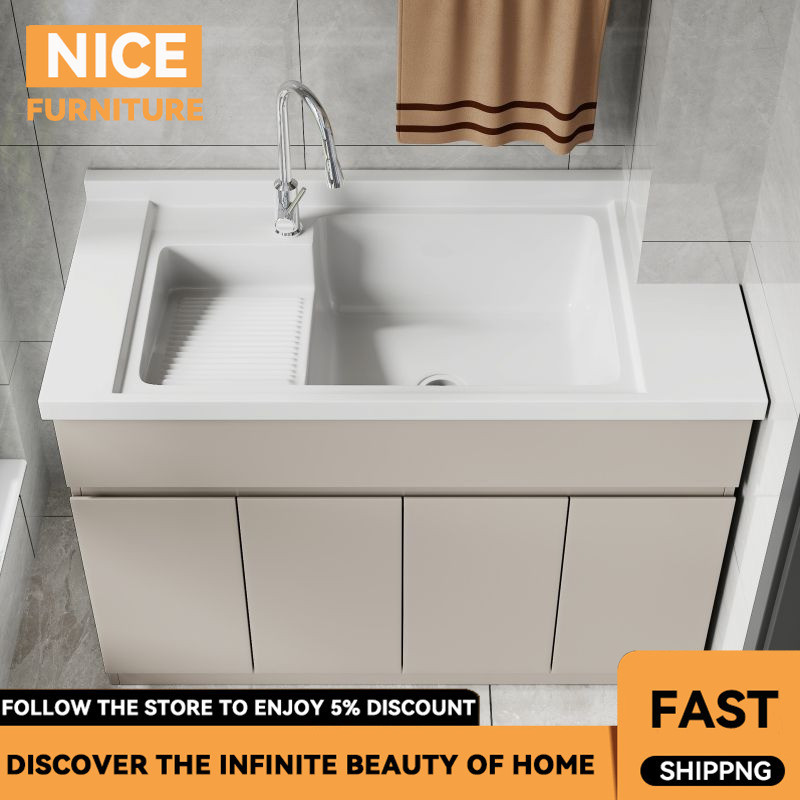 Honeycomb Aluminum Sink Cabinet Washing Machine Cabinet Integrated With ...