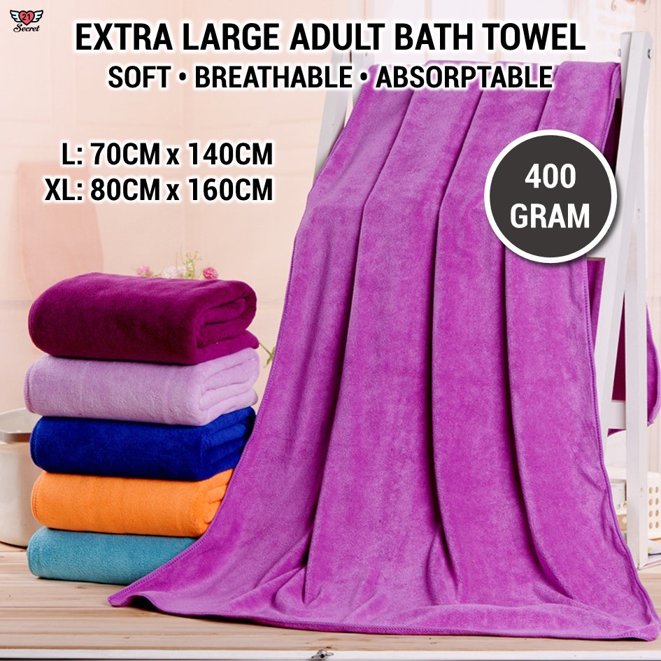 400G Extra Thick Bath Towel 140CM x 70CM 100% Natural Microfiber Quick ...