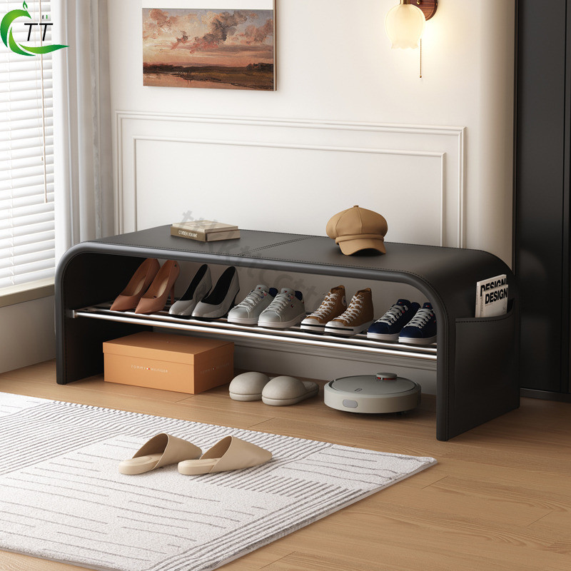 TTCC Long Bench Shoeshine Stool Household Doorway Sitting Stool Entry ...