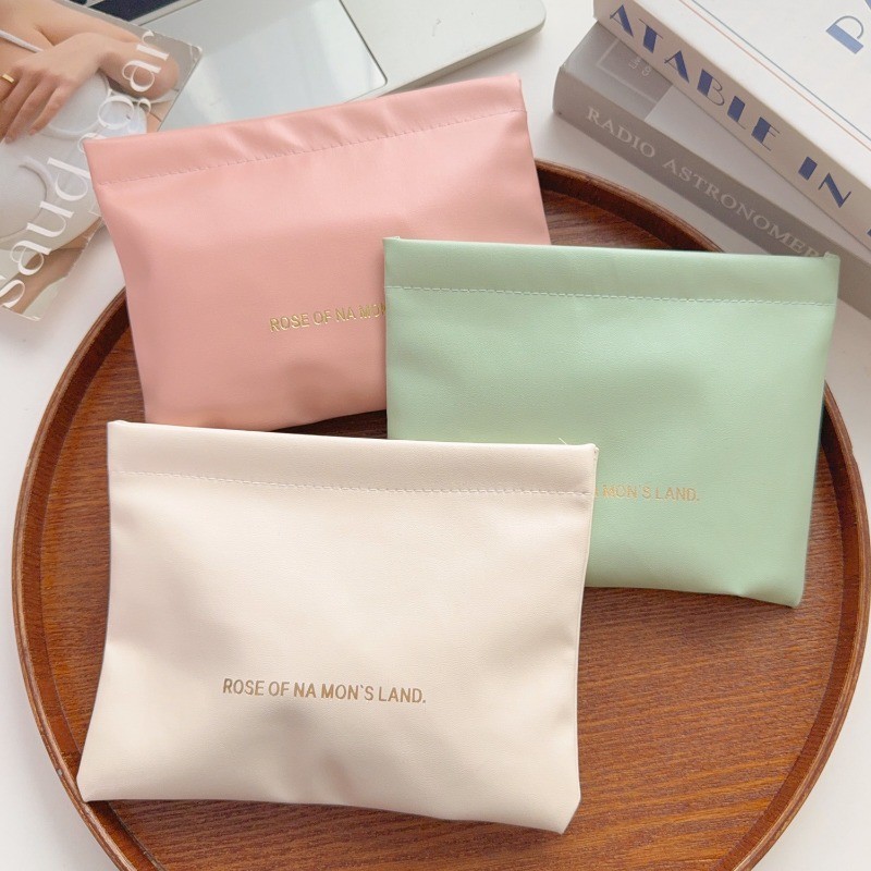 PU Leather Shrapnel Storage Bag - Snap Storage Bag - Travel Wash Bag ...
