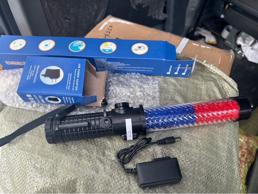 【SHIP IN 24 HOURS 】Warning Signal Stick 29cm Charging Handheld Flash ...