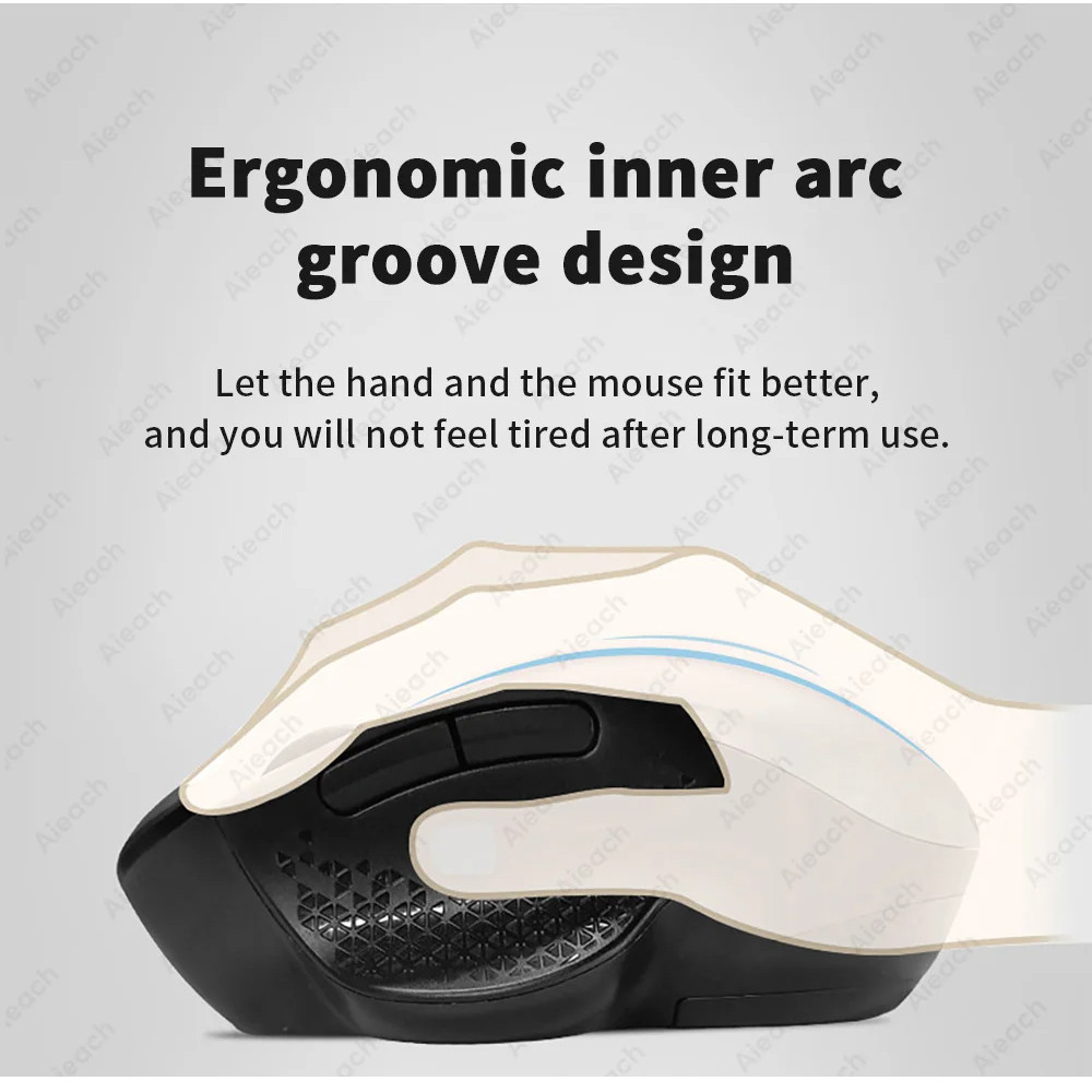 Wireless Mouse Ergonomic Computer Mouse PC Optical Mause with USB ...