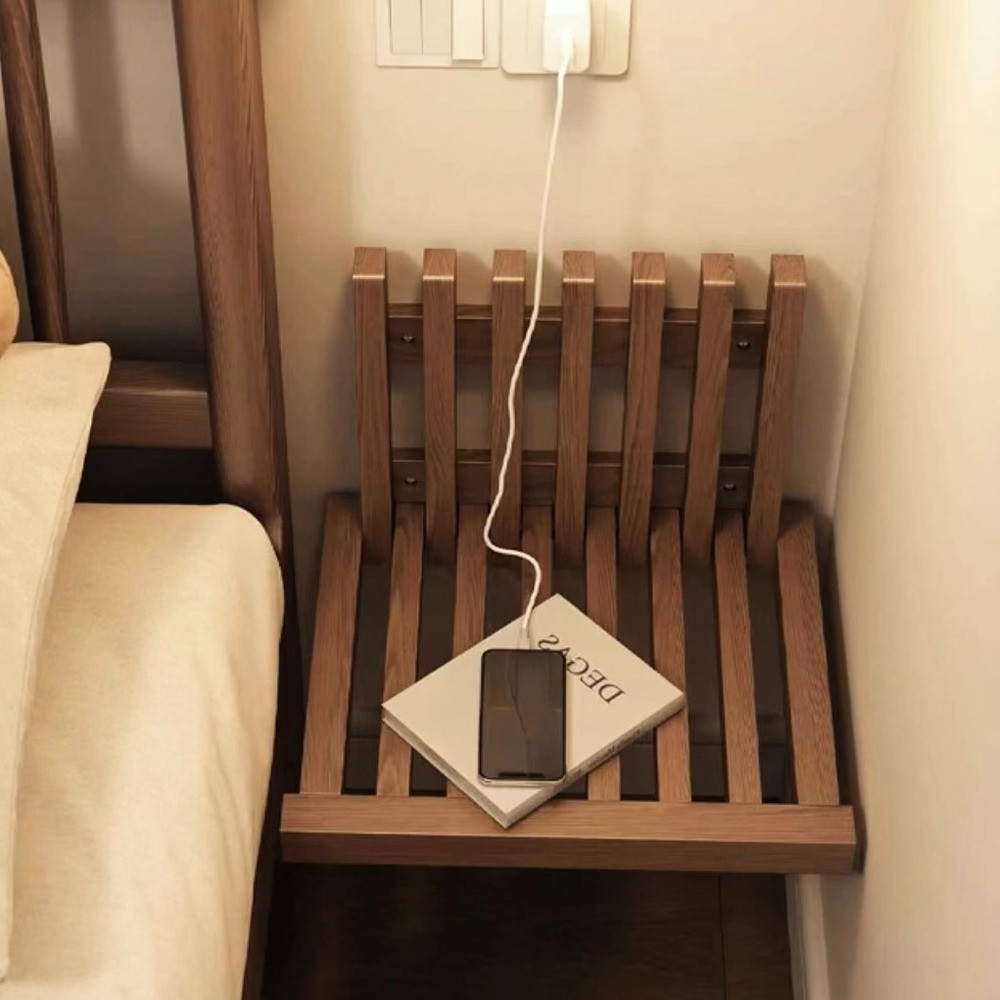 Folding Bedside Table Wall Mounted Bedside Table Bedroom Storage Rack ...