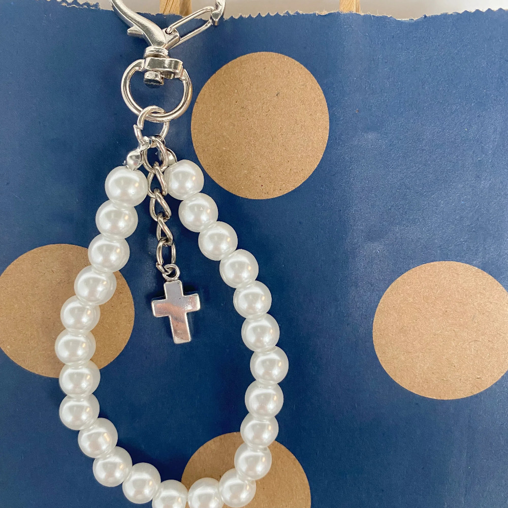 10 Sets Baptism Party Favors First Communion Keychains with Organza ...