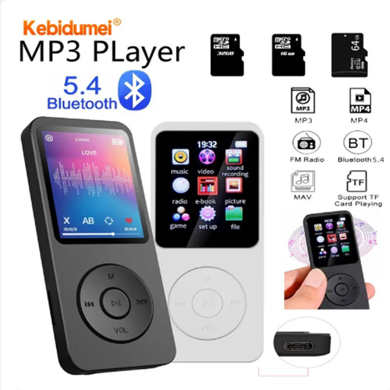 Mini Mp3 Mp4 Player Portable Bluetooth 5.4 Music Player Music Stereo ...