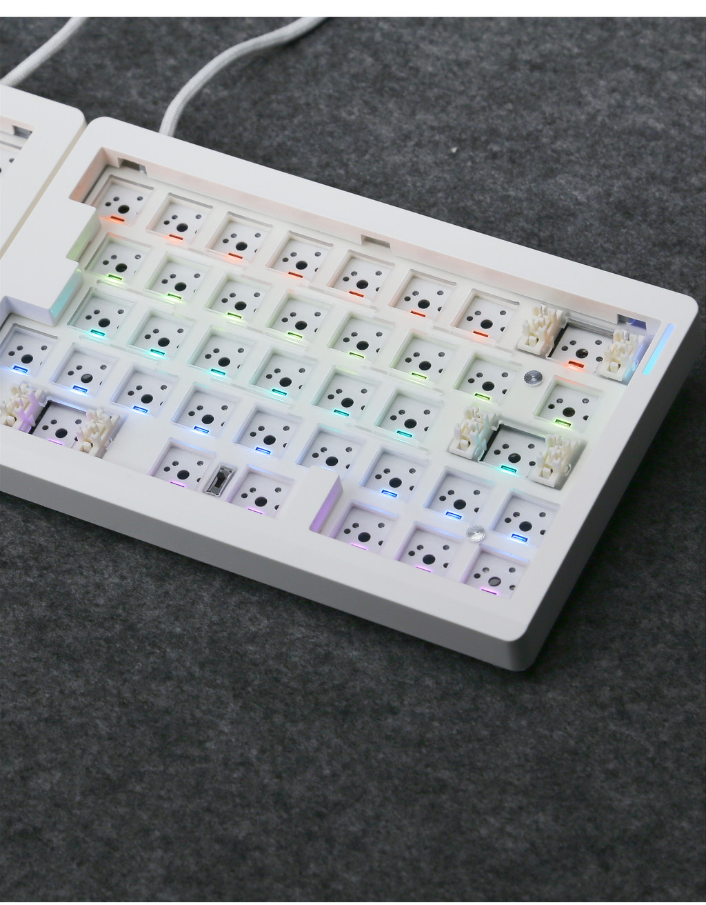 ZUOYA GMK70 Magnetic Split Type Mechanical Keyboard Kit 3mode BT/2.4G ...