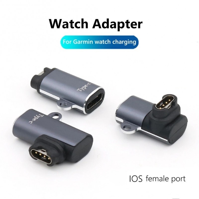 Micro USB/Type-C/IOS หัวหญิง Turn Garmin Watch Charging Adapter ...