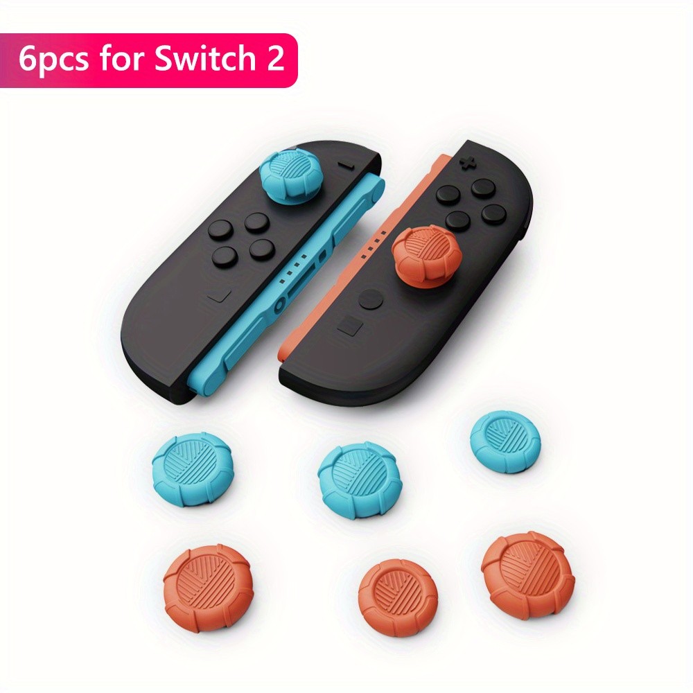 6Pcs Thumb Stick Grip Caps for Nintendo Switch 2 Joycon Thumbstick Case ...