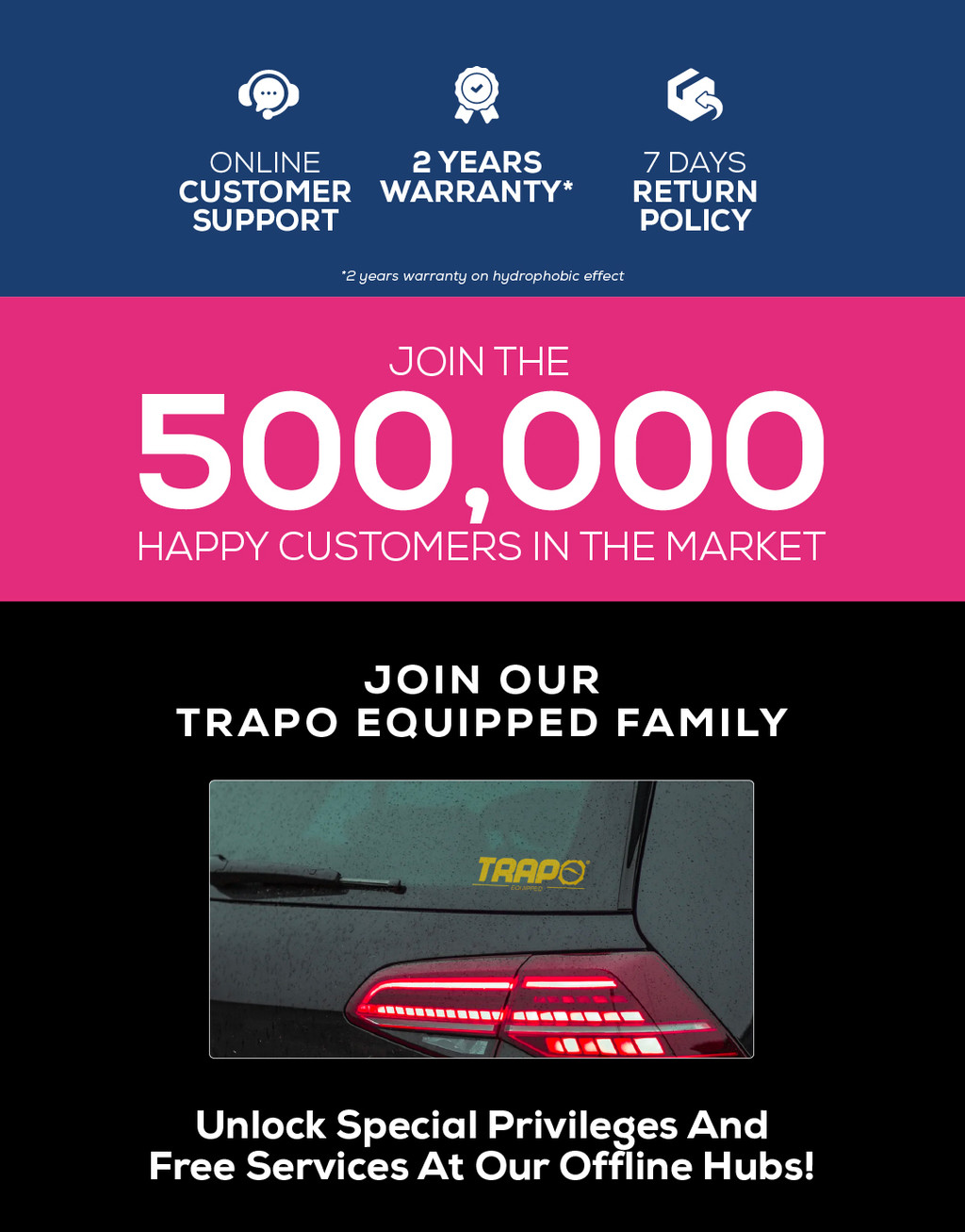 Trapo Hydrophobic Wiper Blades [FRONT WIPER] windshield windscreen ...