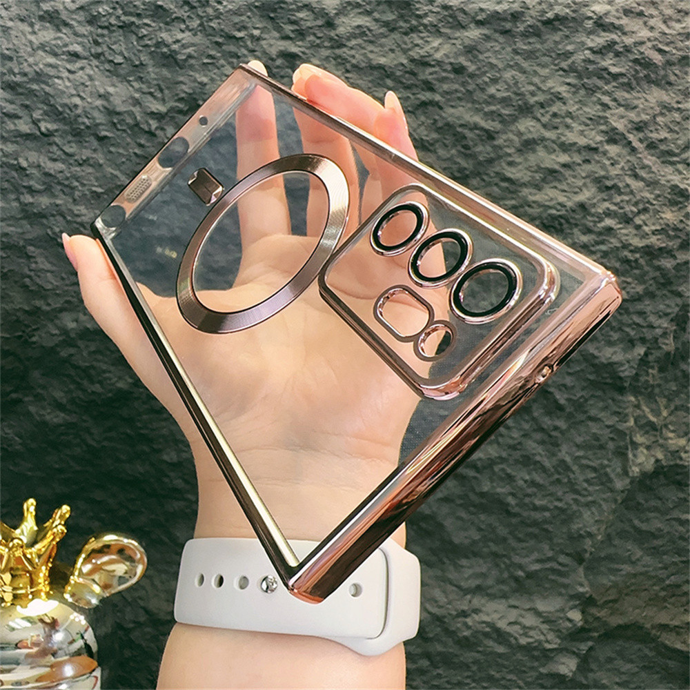 Luxury Electroplated Magnetic Phone Case for Samsung Galaxy S25 S24 S23 ...