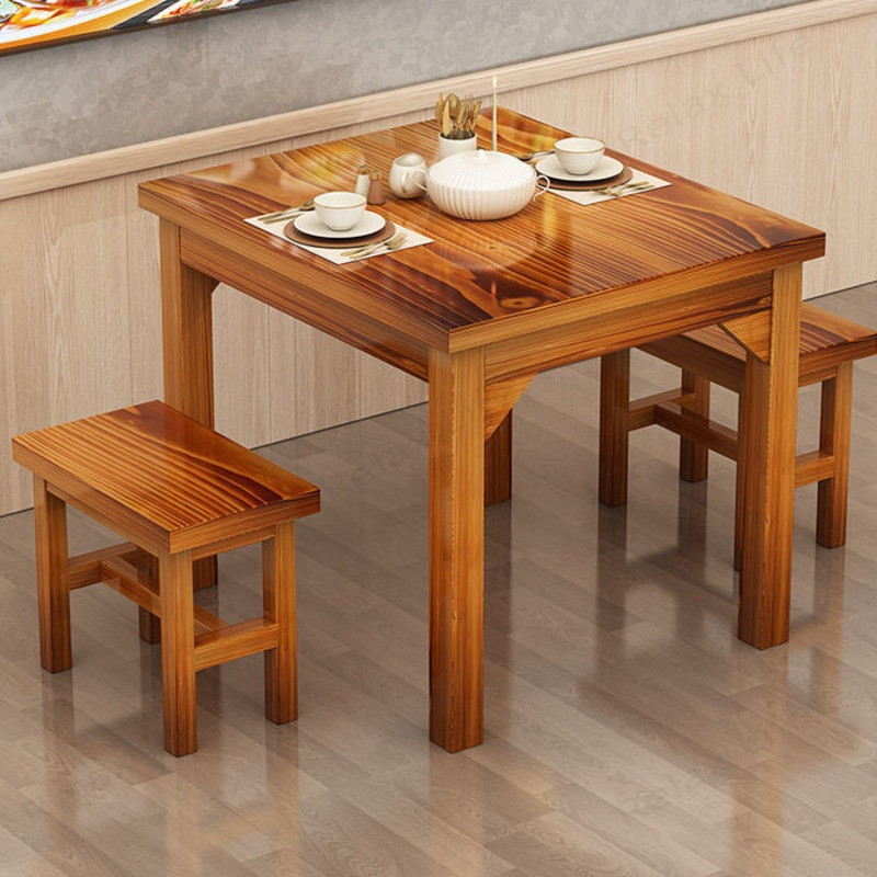Solid Wood Restaurant Dining Table Dining Table And Chair Combination ...