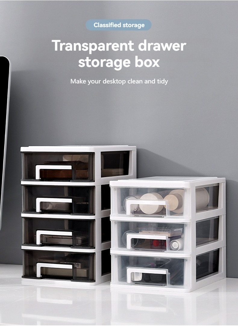 Desktop storage box drawer style office desk organizer small ...