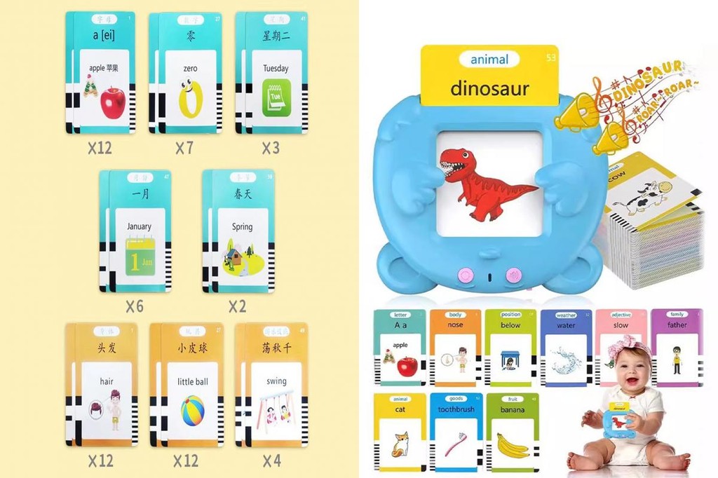 Alphabet Flashcards Machine Talking Flashcard Toy Talking Flash Cards ...