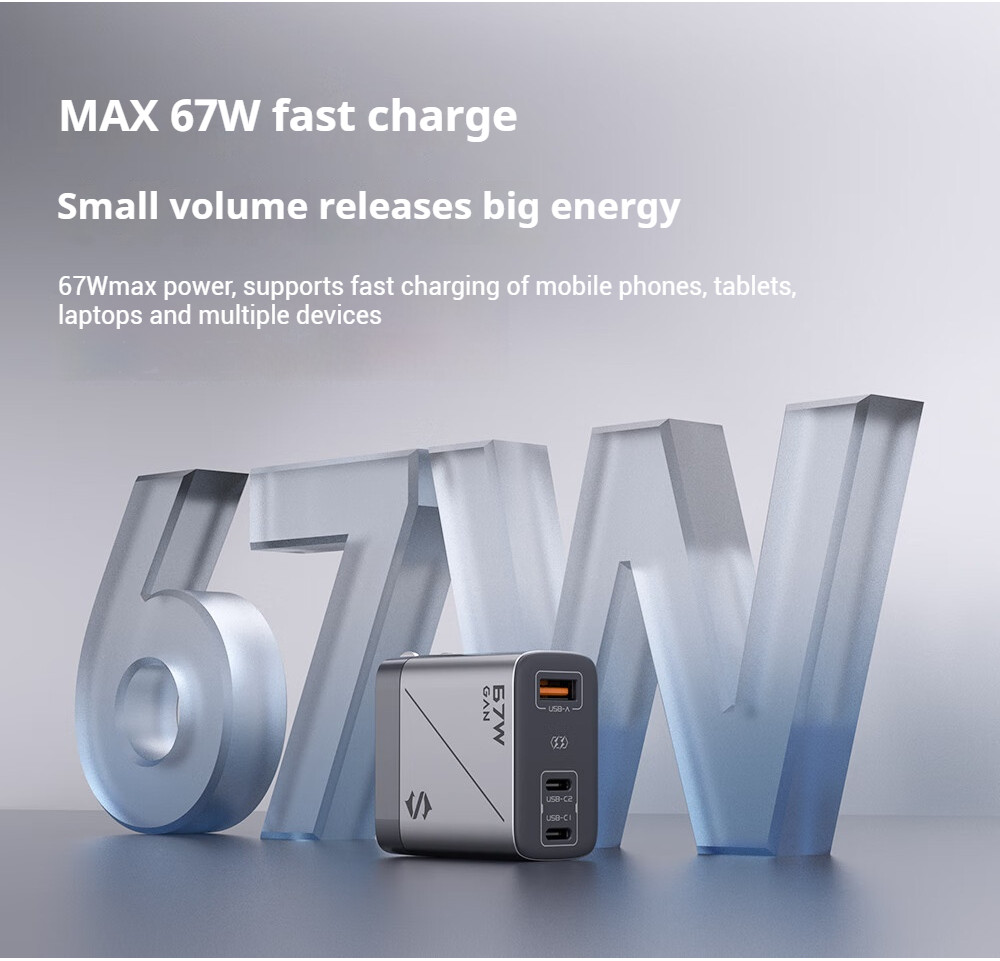 Black Shark 67W GaN Charger With 1.5m C to C Cable Fast Charging 3 ...