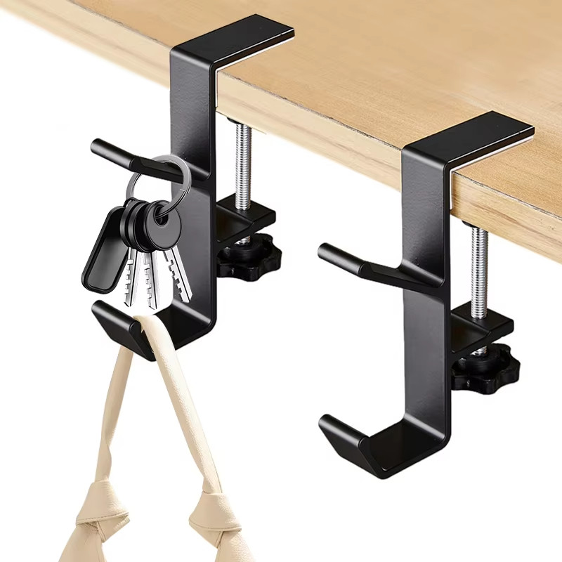 💻🔥Adjustable Desk Edge Hook Gaming Headset Desk Hanger Without Punching ...