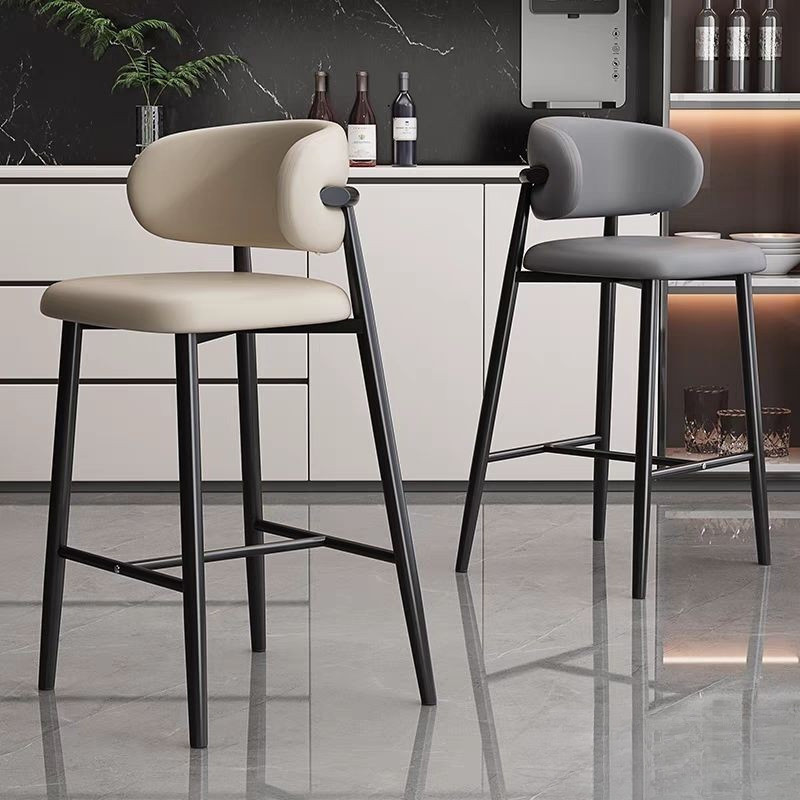 High Chair Light Luxury Style Bar Chair Iron Bar Chair Coffee Shop Bar ...