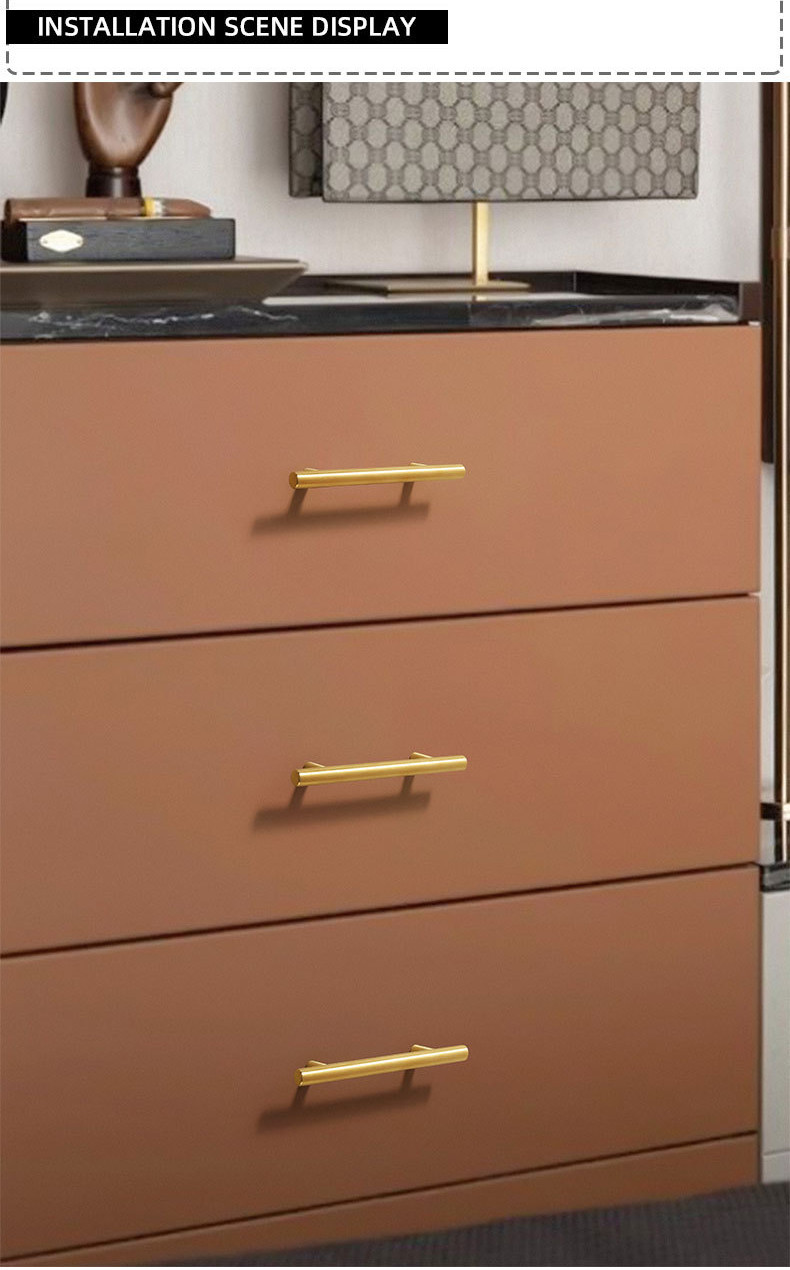 Stainless Steel Brushed Titanium Black Cabinet Handle Furniture Drawer ...