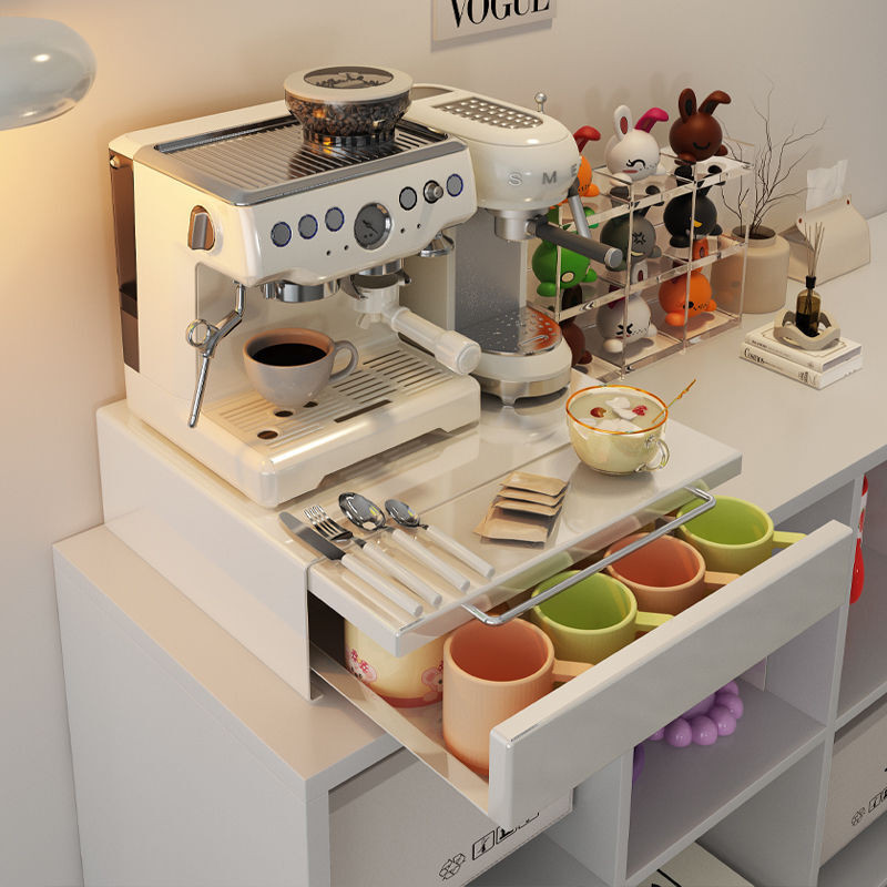 【Ready Stock】Kitchen Microwave Oven Coffee Maker With Drawer Shelving ...