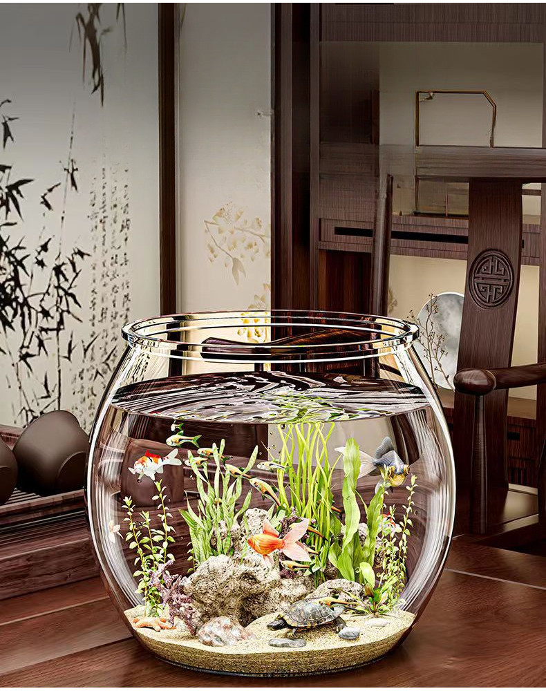 Transparent Plastic Fish Tank Household Small Imitation Glass Turtle ...