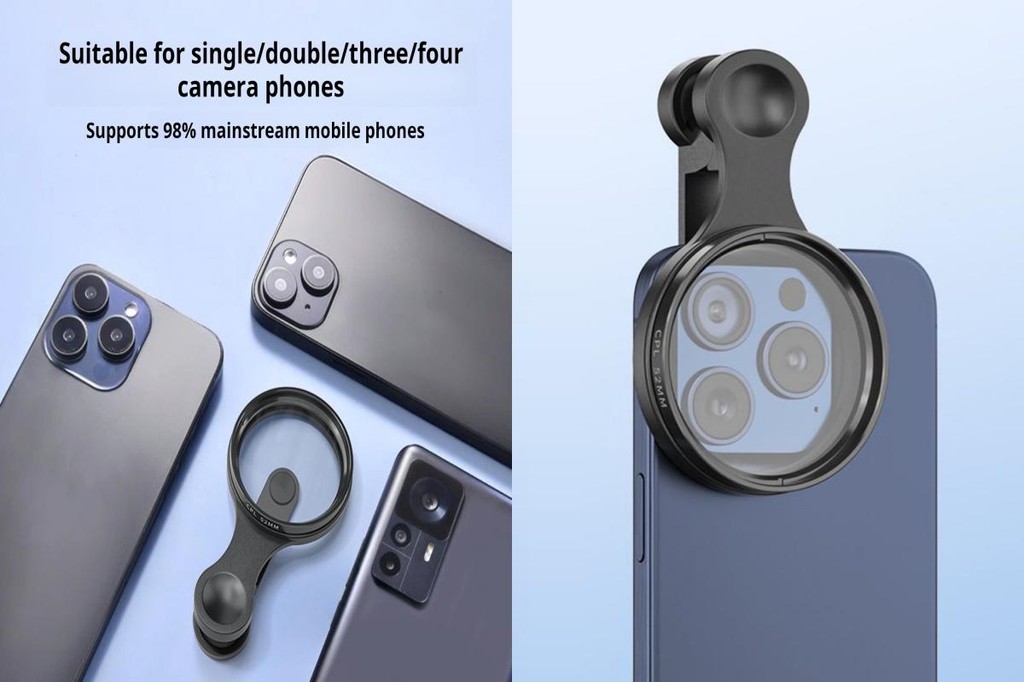 ZNCE_ Mobile Phone Clip-on Polarizer Rotatable Phone Camera Lens ...