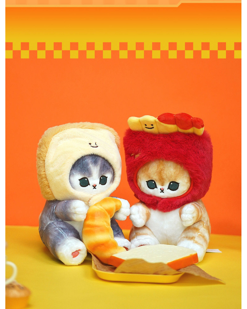 Mofusand Food and Play Series Dolls Shark Cat Cute Plush Doll Removable ...