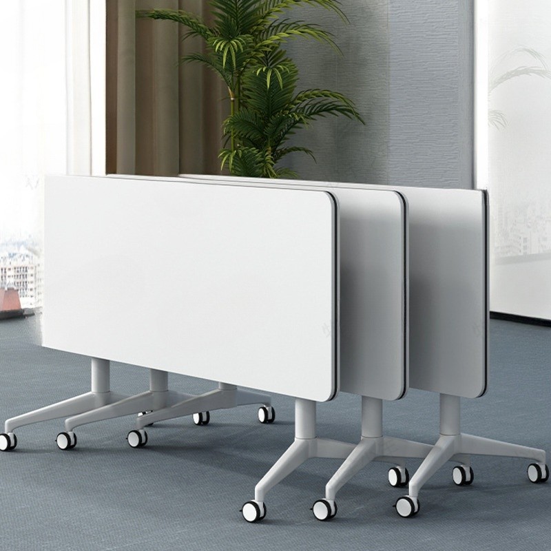 Multifunctional Folding Conference Table Office Desk Movable Adjustable ...