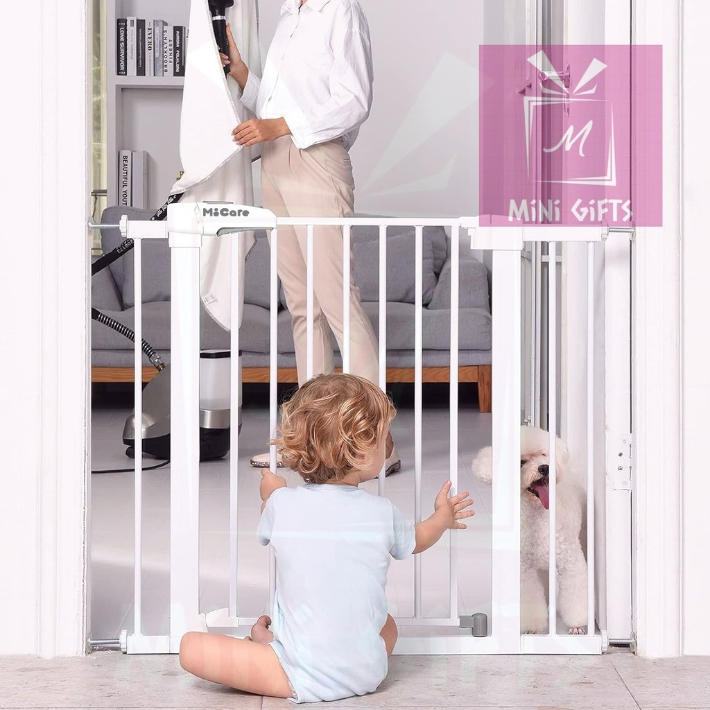 【Mini Gifts】MICARE Auto Close Baby Gate, Baby Gate for Stairs, Pressure ...