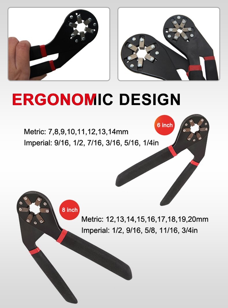 Universal Magic Wrench, 6/8 Inch Maintenance Adjustable Spanner, Outer ...