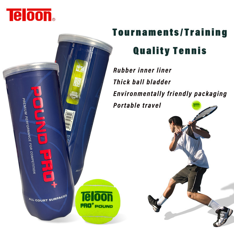 Teloon P3 Pro+ Match Tennis Balls, 2/6 Cans, for Junior Intermediate ...