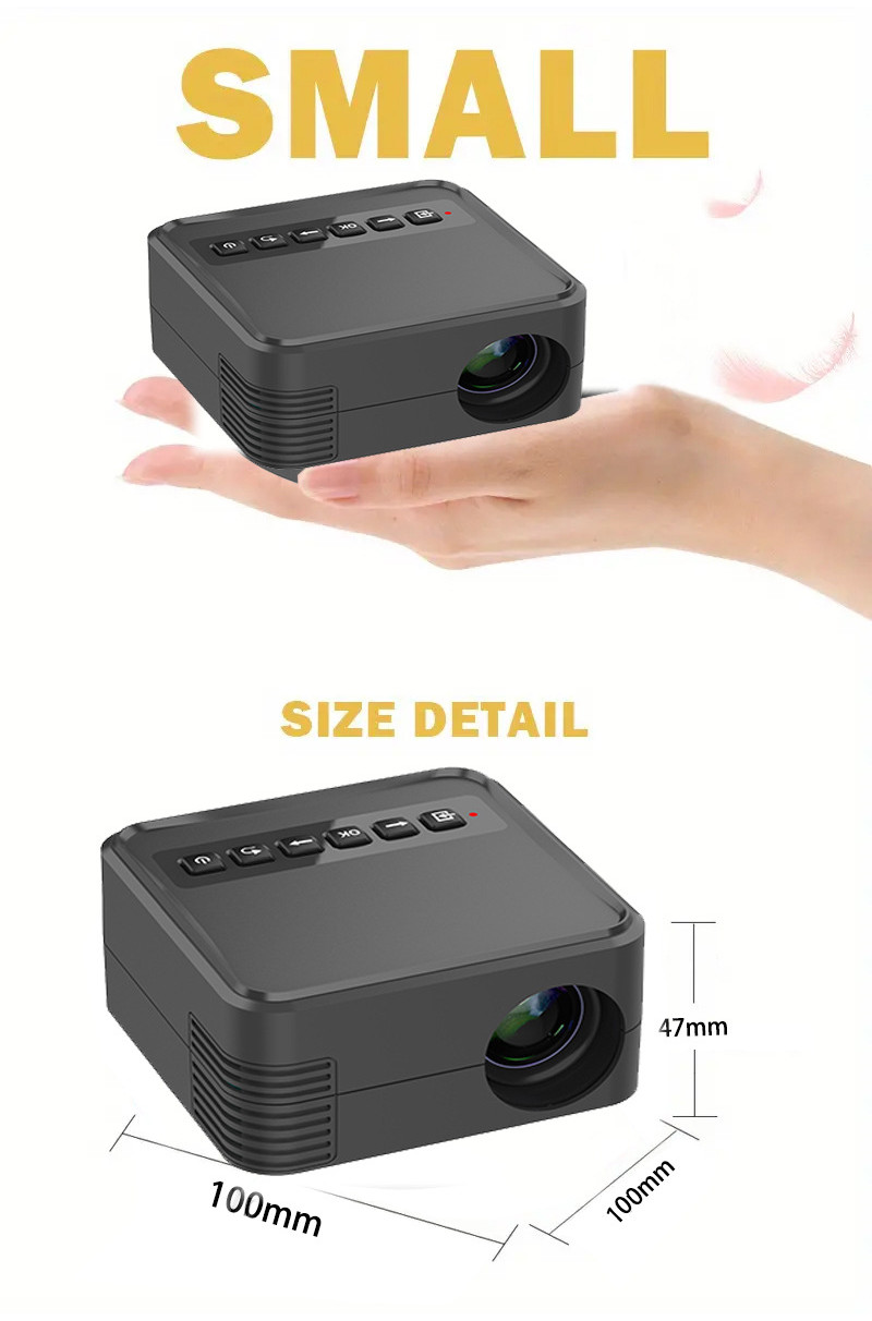 Portable Projector Home Theater 1080p Smart HD Home Wireless Projector ...