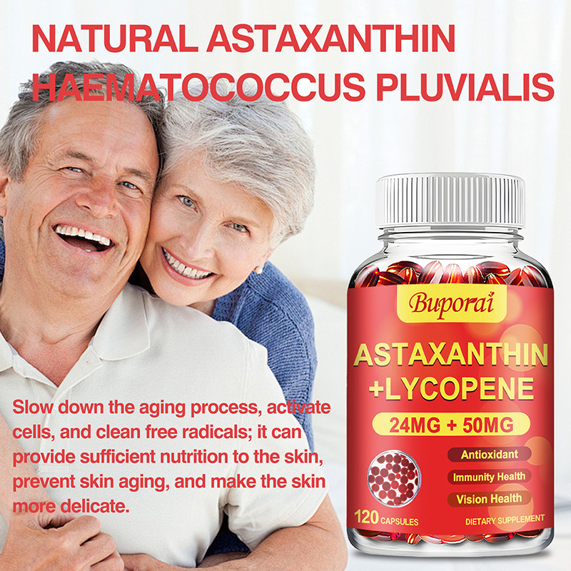 Astaxanthin 24 mg + Lycopene 50 mg Clinical Strength Carotenoid Skin Supplement, - Best ...